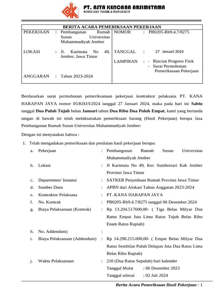 Bapp 15% PT KHJ | PDF