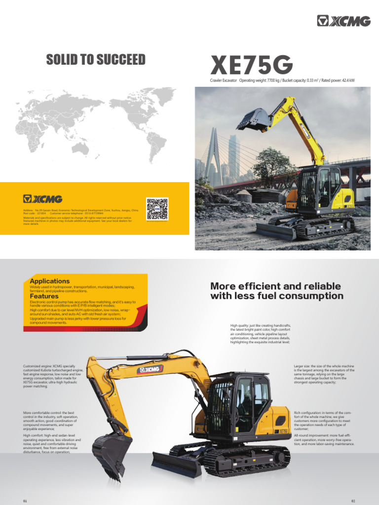 XCMG Xe75g | PDF | Engines | Pump