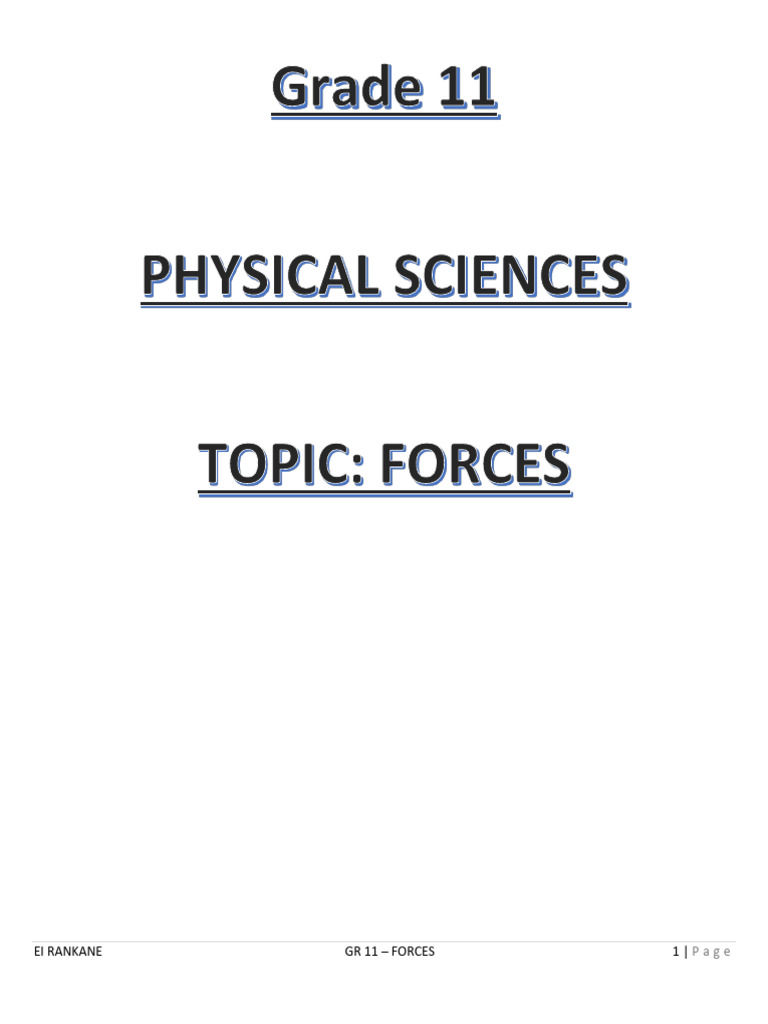 Grade 11 Forces Study Guide | PDF | History