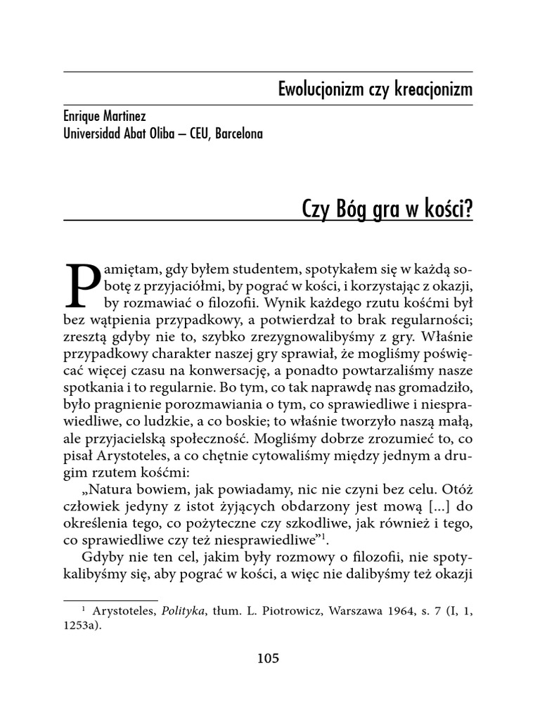 Ewolucja Czy Kreacjonizm | PDF