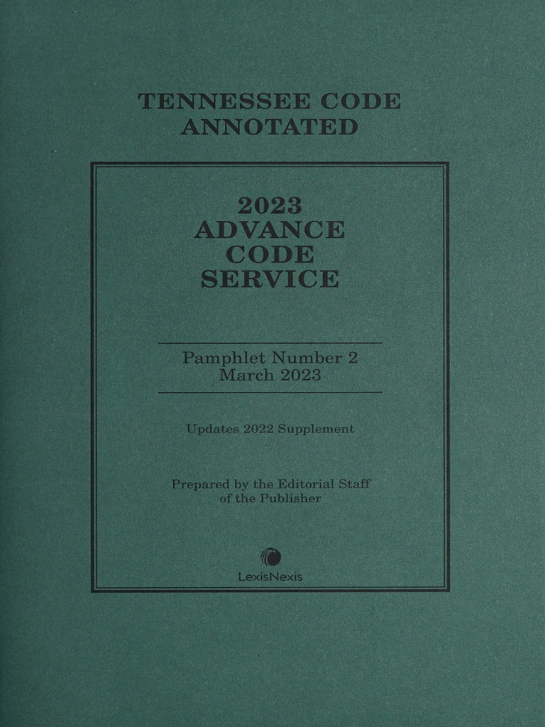 TN Code Annontated 2023 - Lexis Nexis | PDF | Fourteenth Amendment To ...