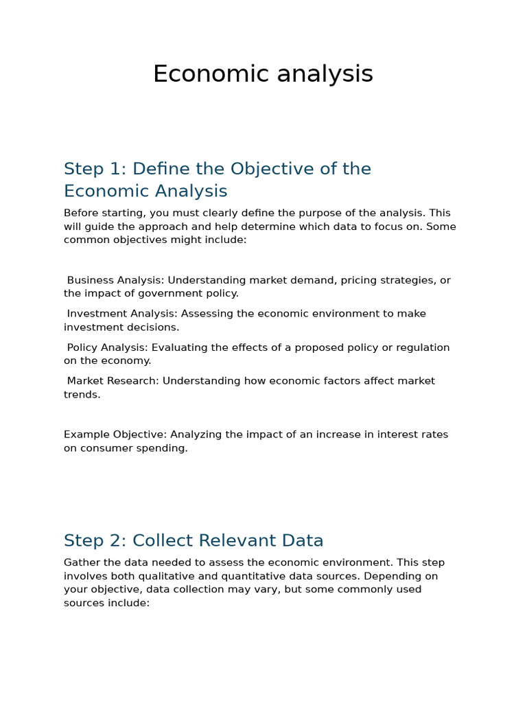 Economic analysis | PDF | Macroeconomics | Economics