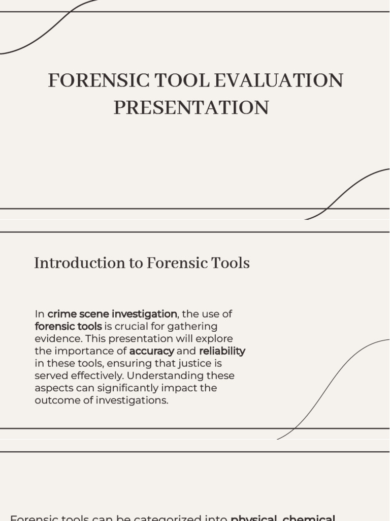 Forensic Tool Evaluation 95 | PDF | Forensic Science | Evaluation