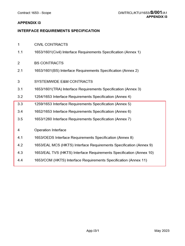 Contract 1653 Interface Requirements | PDF | Electromagnetic ...