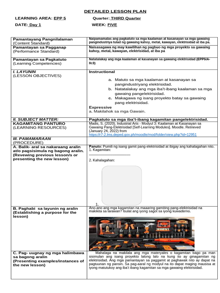 Grade 5 q3 - Epp-Fcs Week 5 | PDF