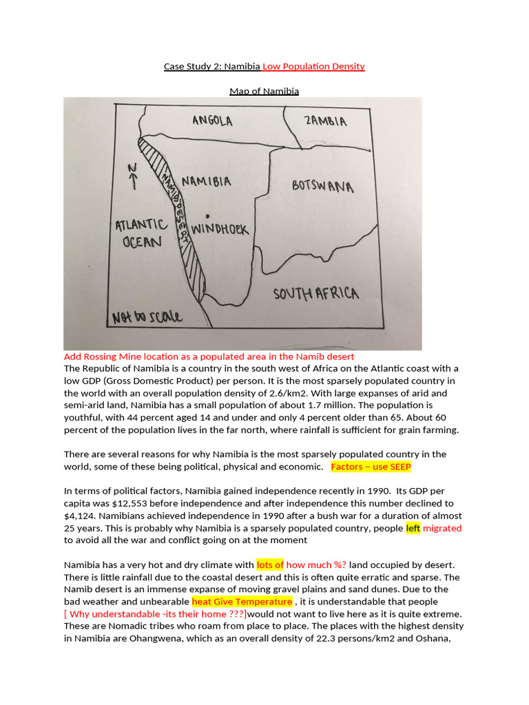 Low Popu Density - Namibia - Sample | PDF | Namibia | Desert