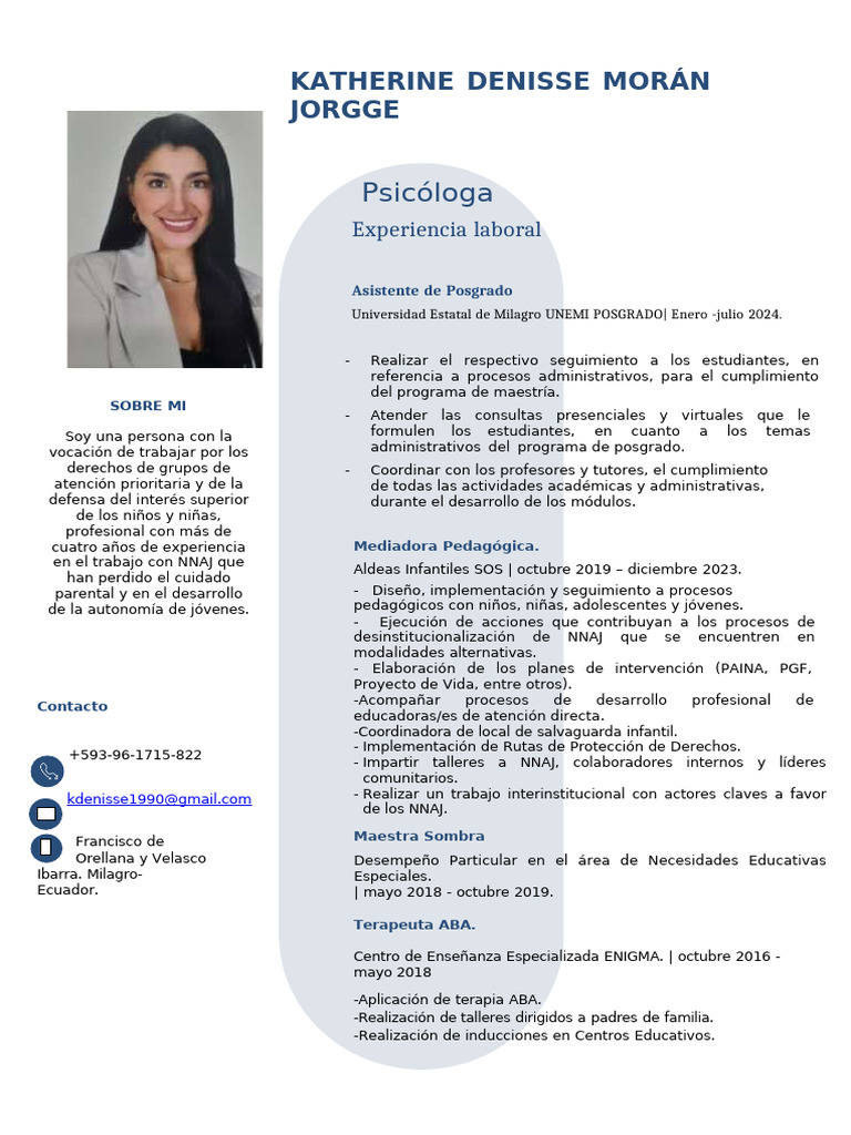 #CV Katherine Morán J 2024 | PDF