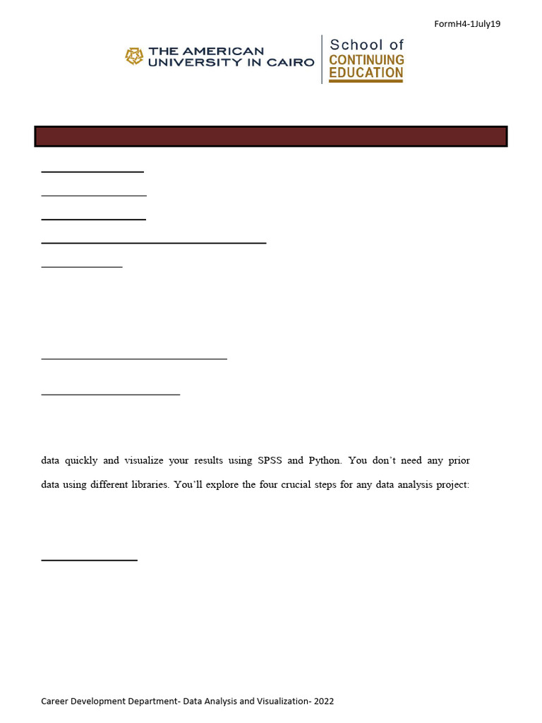 CDF - Data Analysis and Visualization CDF | PDF | Data | Data Analysis