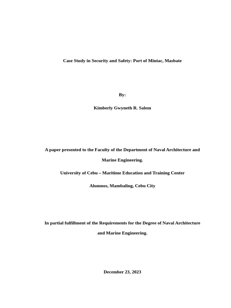 Case Study in Security and Safety | PDF | Safety