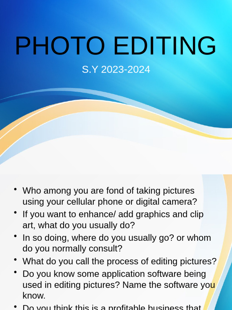 Photo Editing 2 | PDF | Image Editing | 2 D Computer Graphics
