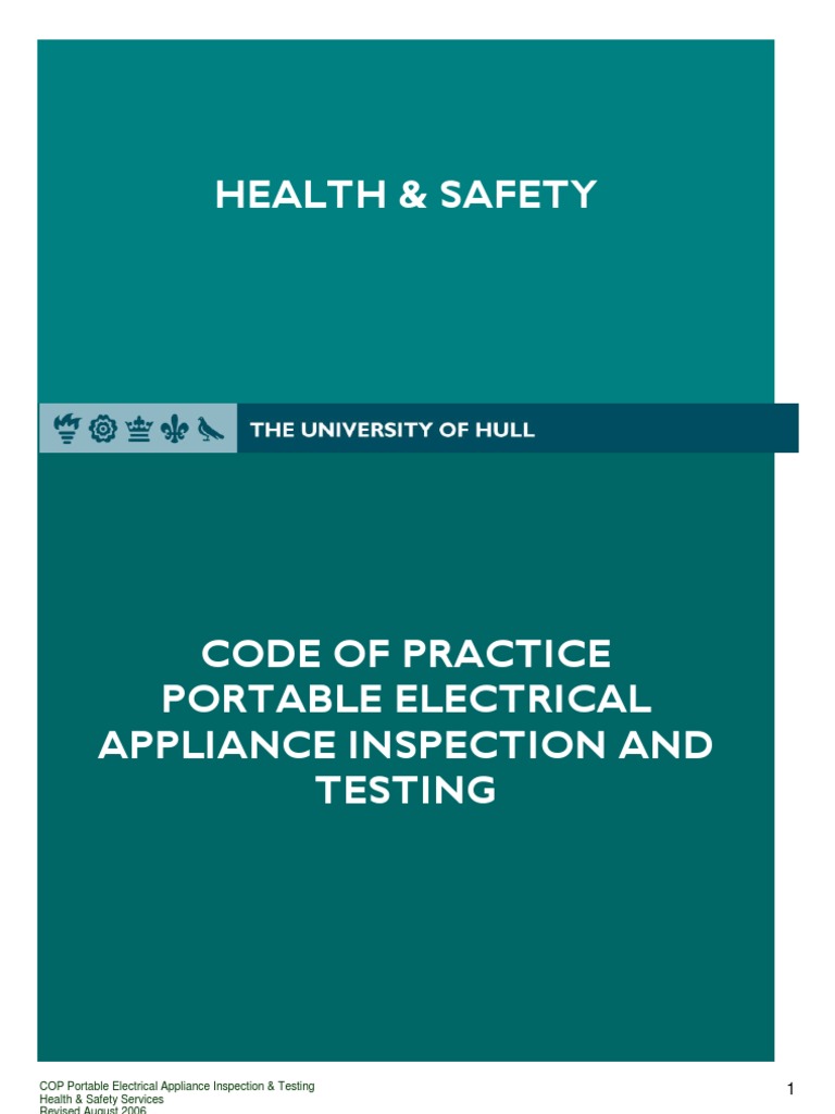 Portable Electrical Appliance Inspection | Download Free PDF | Safety ...