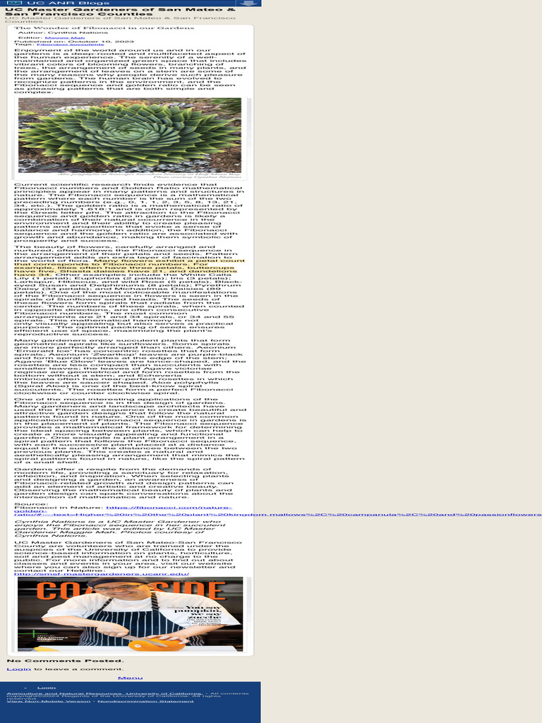 The Wonder of Fibonacci in Our Gardens - UC Master Gardeners of San Mateo & San Francisco ...