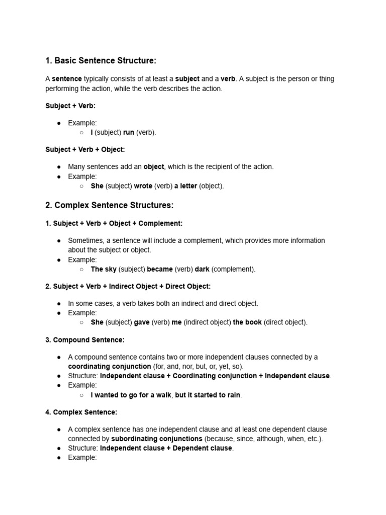 Word Order and Structure | PDF | Adverb | Verb