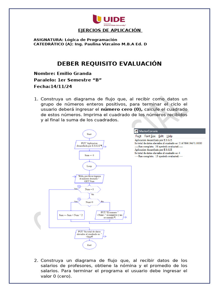 Deber Requisito Programación-1 | PDF | Matemáticas