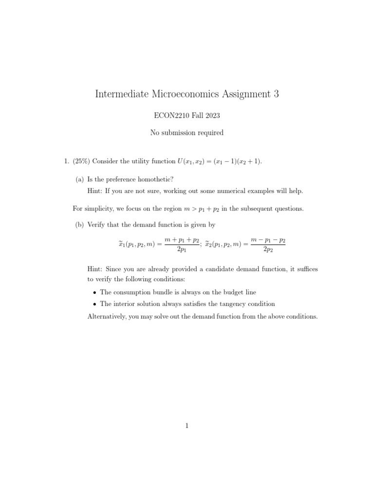 2023F Assignment 3 | PDF | Utility | Economies