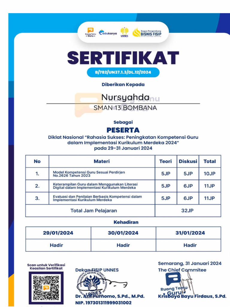 Sertifikat Syahda | PDF