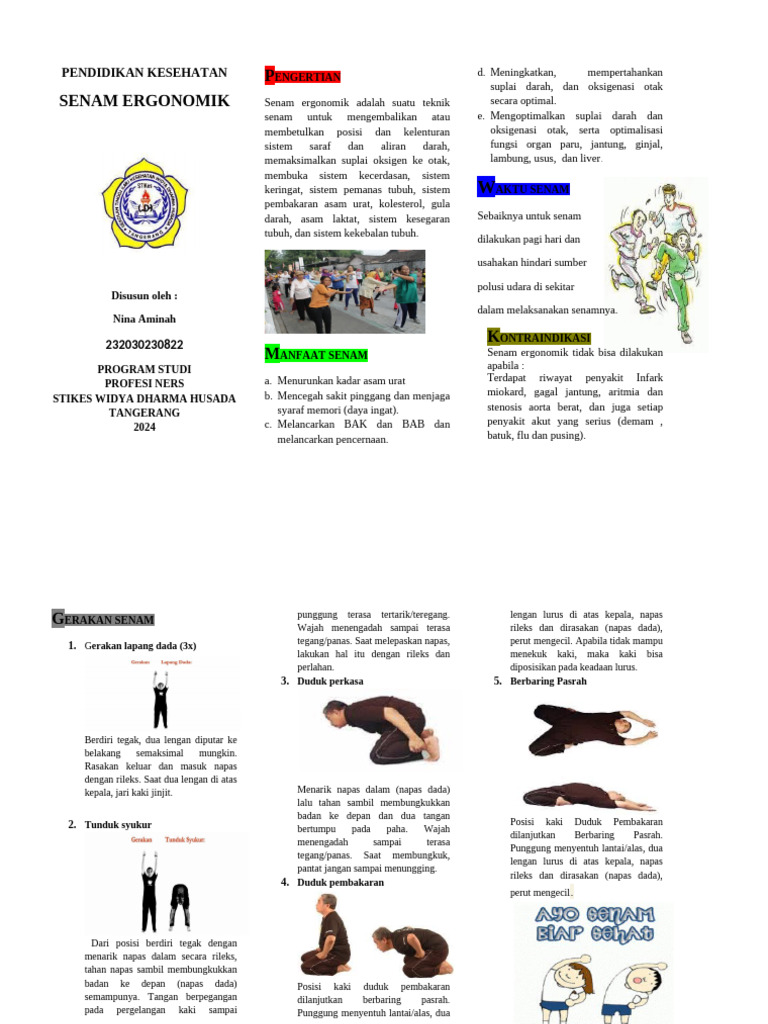 Senam Ergonomik untuk Asam Urat | PDF