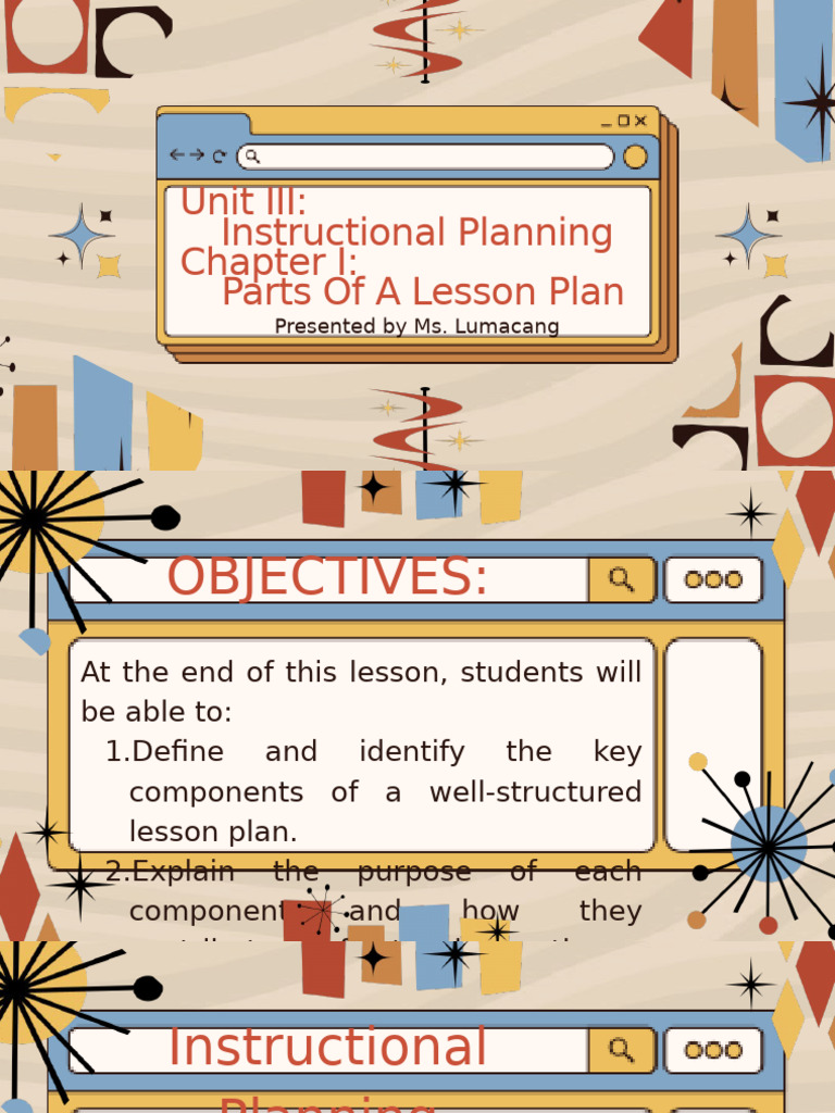 Principles of Teaching - Parts of A Lesson Plan | PDF | Lesson Plan ...