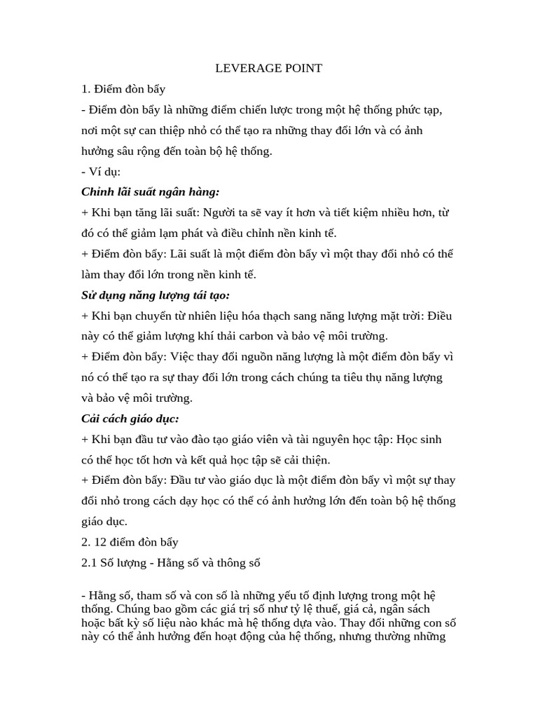 Leverage Point - TV | PDF