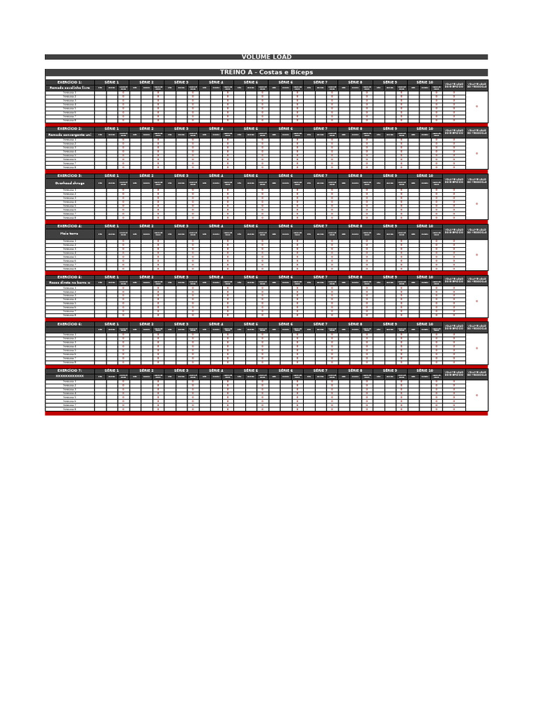 Planilha Volume-Load 1º Protocolo | PDF