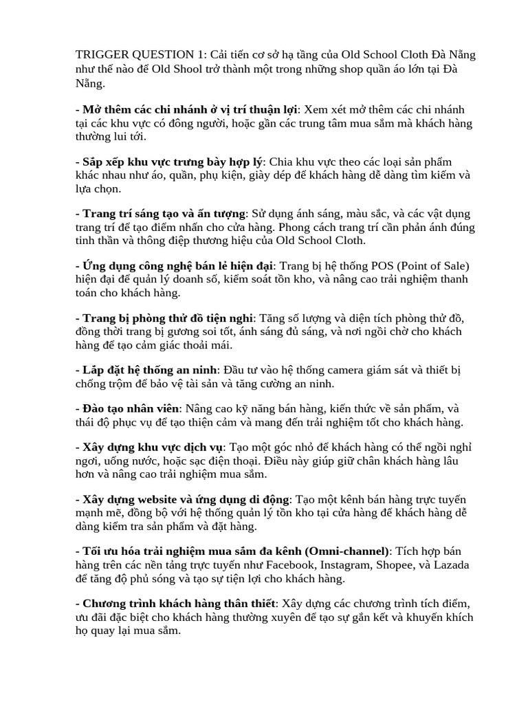 Trigger Question | PDF Trigger Question | PDF