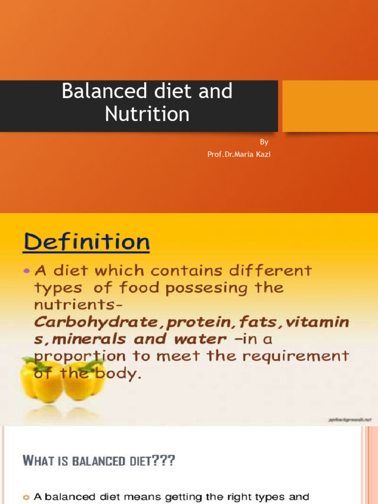 Balanced Diet | PDF