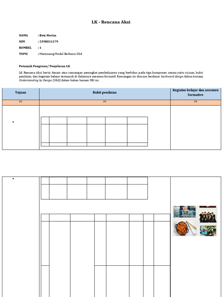 Uas-Lk - Rencana Aksi Bety | PDF