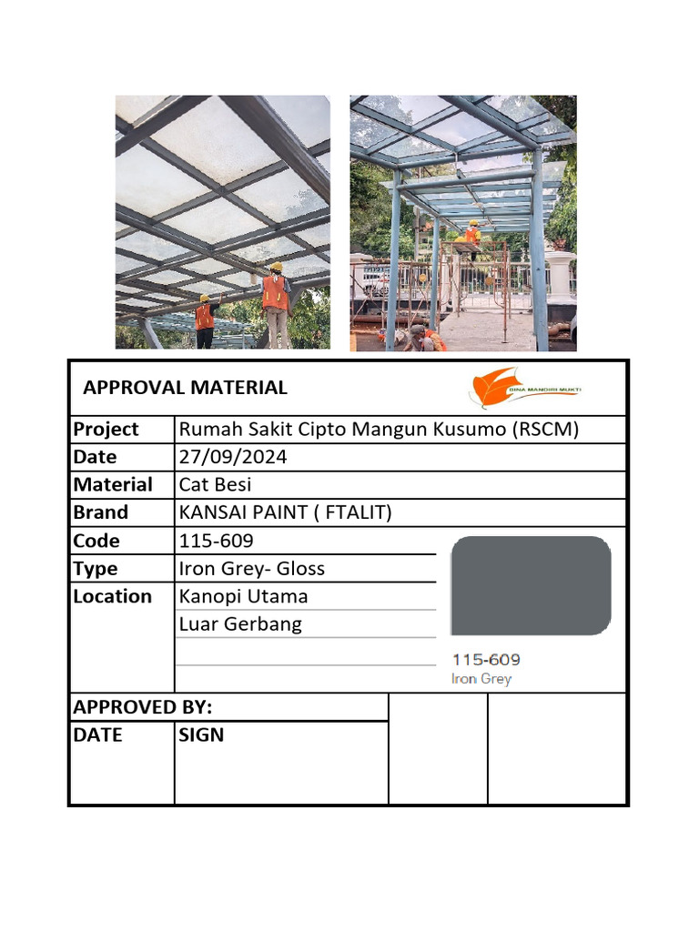 Contoh Form Approval Material | PDF