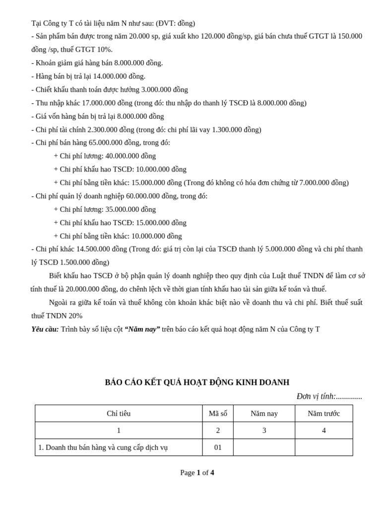 BCKQHD Và BCLCTT-24-04 | PDF