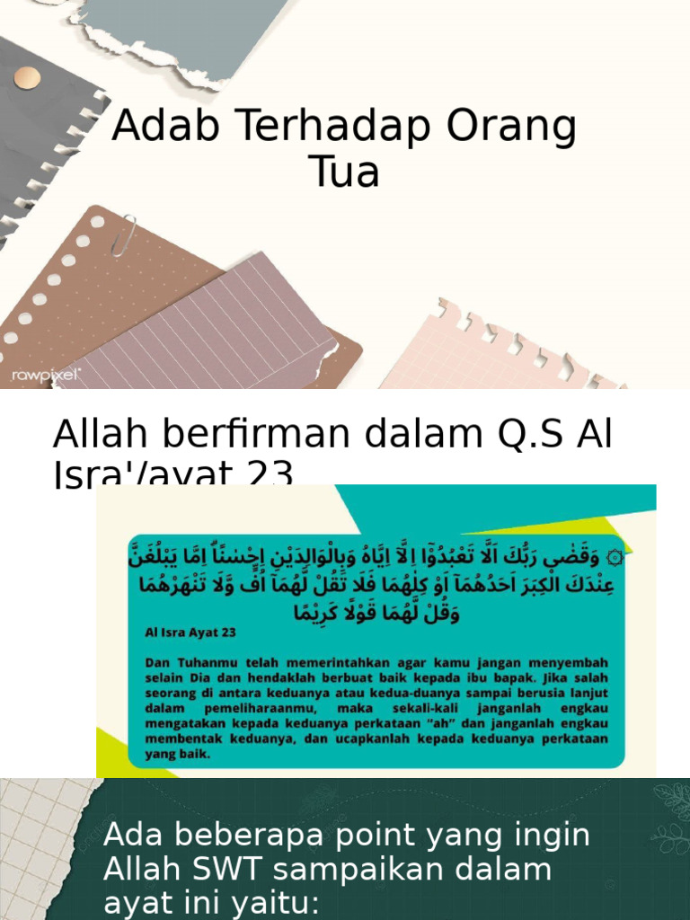 Adab Terhadap Orang Tua | PDF | Pengembangan Diri