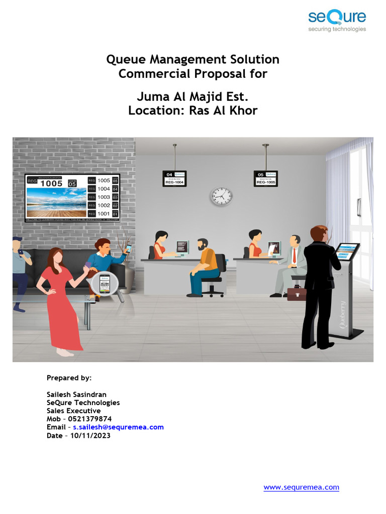 Queue Management Proposal Ras Al Khor | PDF | Receipt | Customer Experience