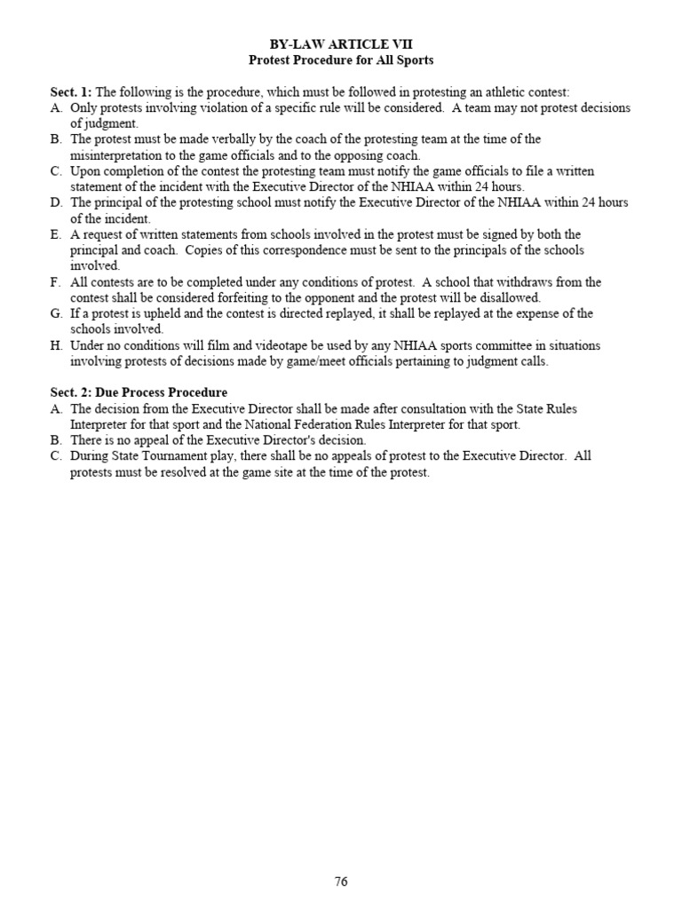 9HB 23-24 VII Protest Procedure | PDF