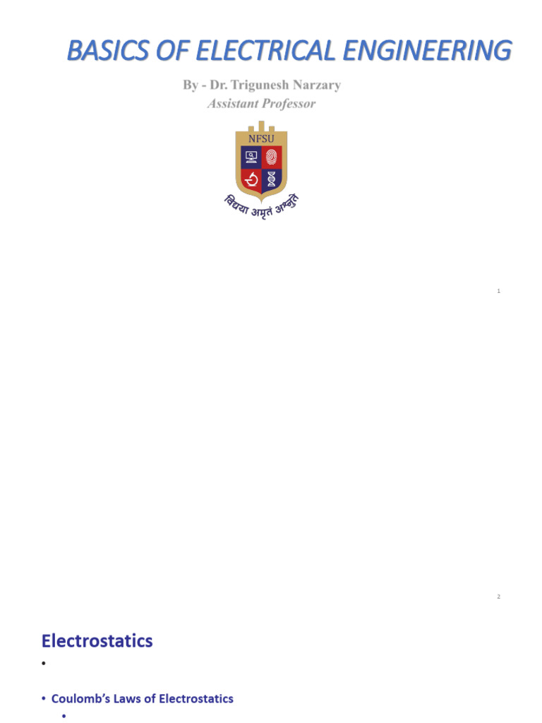 Unit 3 - Electrostatics Part 1 | PDF | Electric Field | Electrostatics