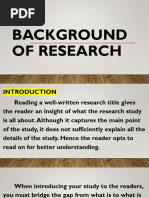How To Write A Background of The Study | PDF
