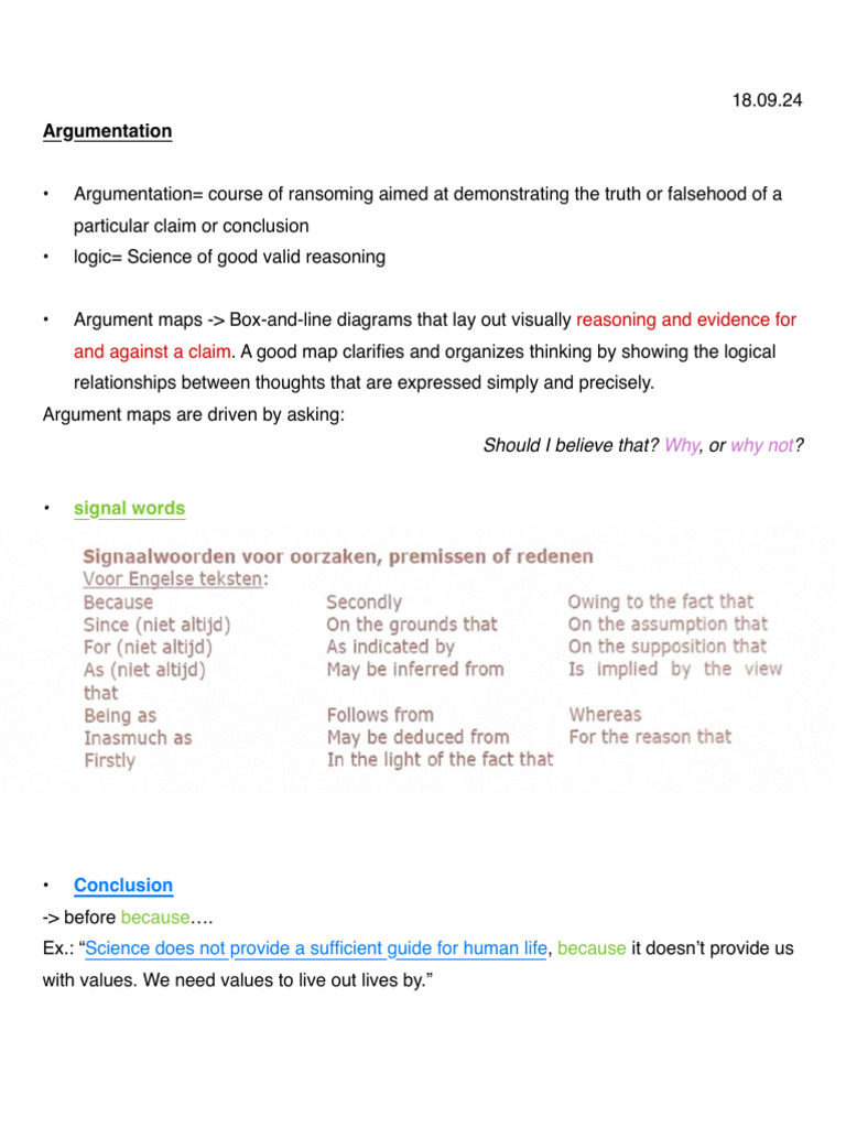 18.09.24 Argumentation | PDF