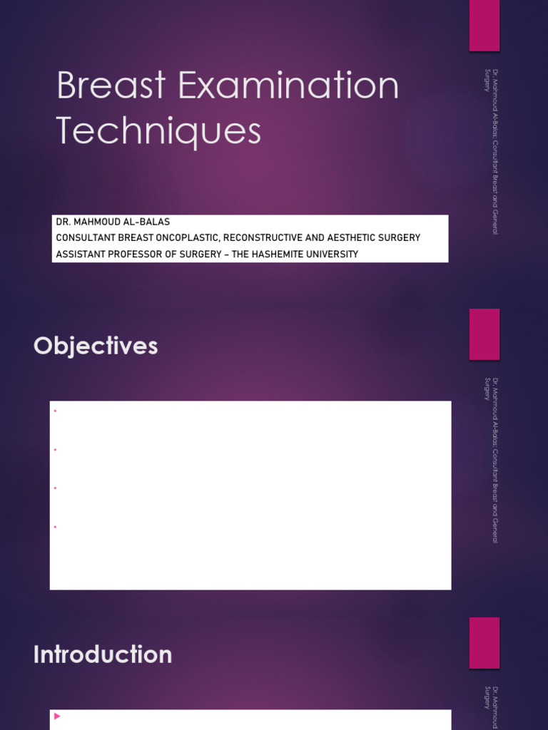 Breast Examination Techniques | PDF | Breast | Breast Cancer
