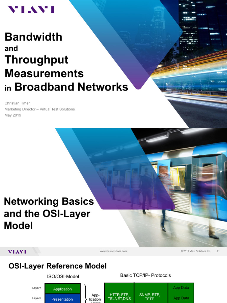Bandwidth and Throughput Measurements in Broadband Networks | PDF ...