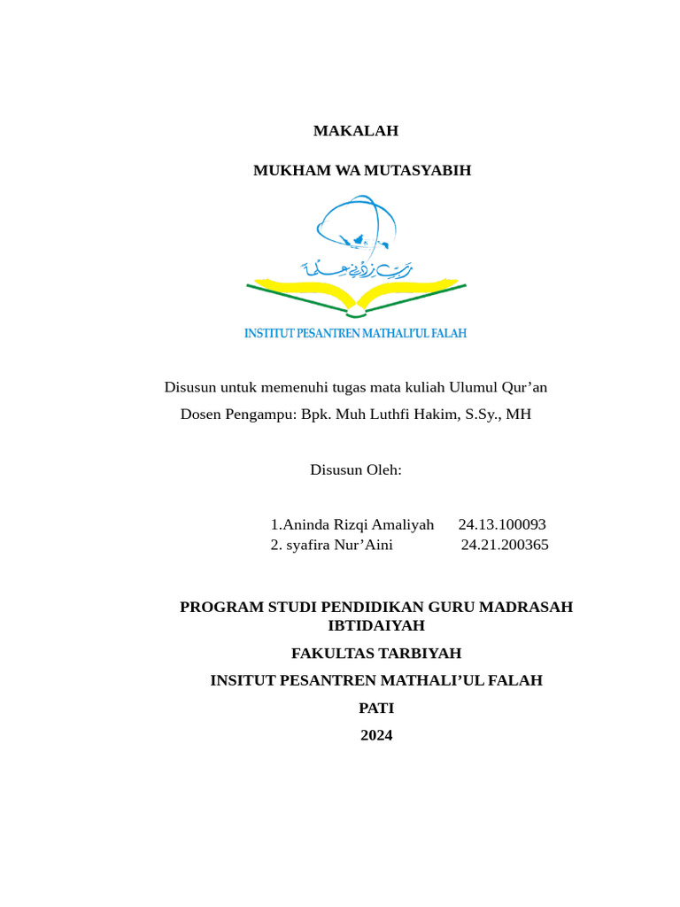 Ulumul Quran Klompok 5 | PDF