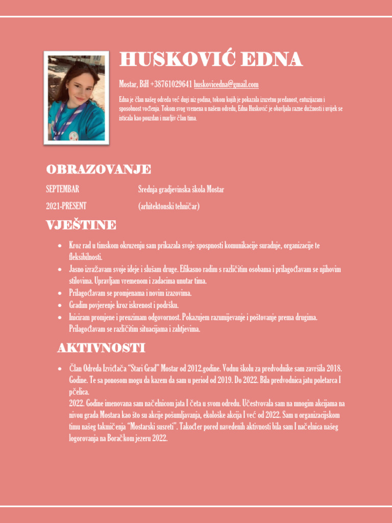 Husković Edna-Cv | PDF