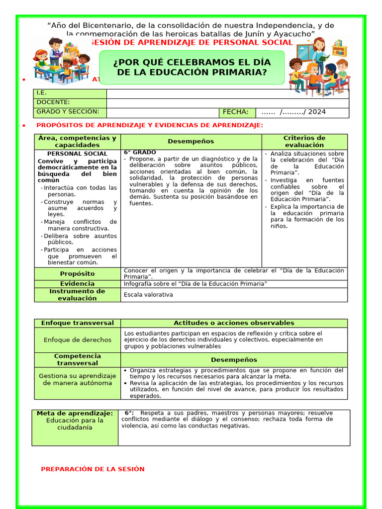 Ses-Mart-Ps-Por Qué Celebramos El Día de La Educación Primaria-Jezabel Camargo Único Contacto ...