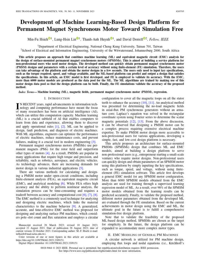 ML-Driven Design for PMS Motors | PDF | Machine Learning | Regression ...