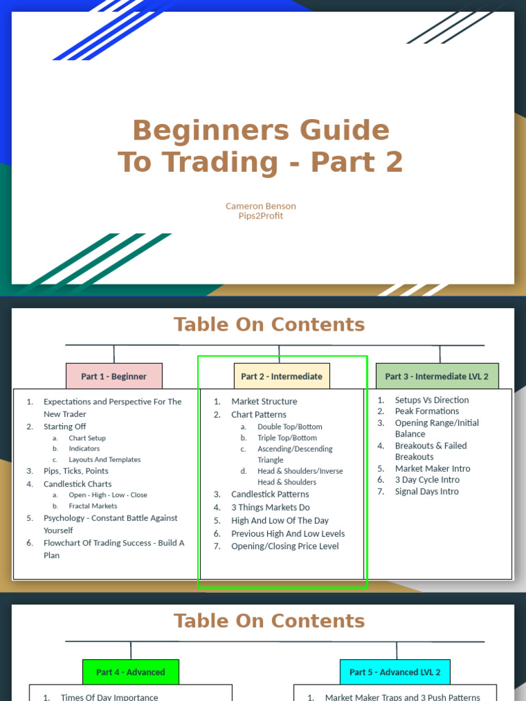 Beginners Guide To Trading - Part 2 | PDF