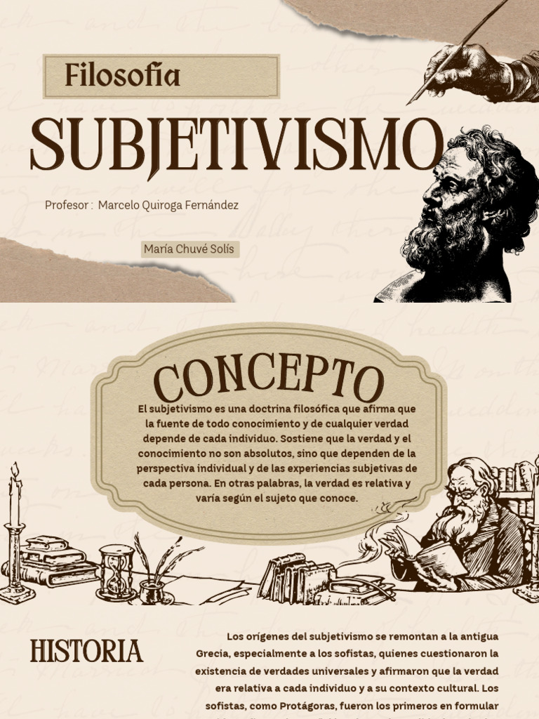 Filosofía Subjetivismo | PDF | Verdad | Conocimiento