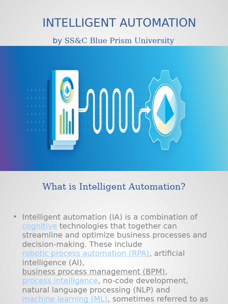 Presentation On Blue Prism | PDF | Automation | Business Process Management