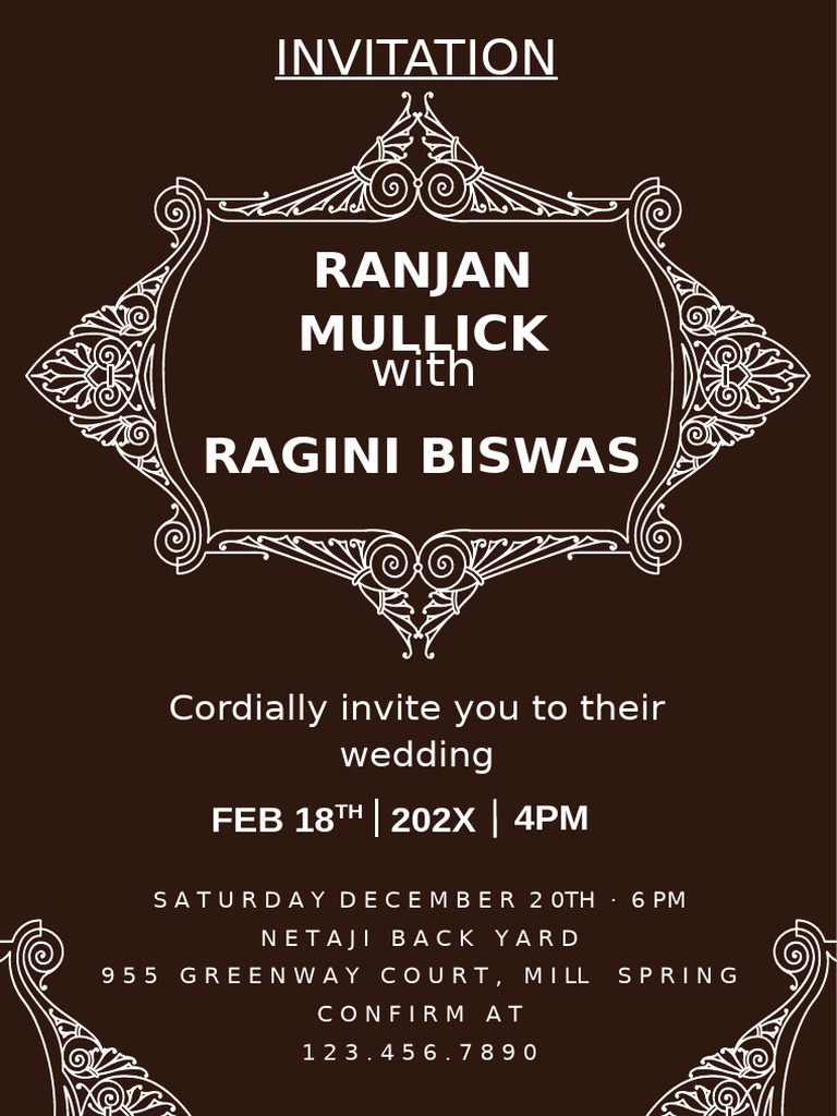 White Vintage Wedding Invitation Card-WPS Office | PDF