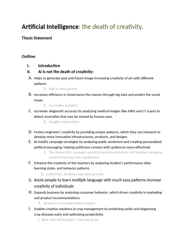 AI: Enhancing Creativity, Not Ending It | PDF | Artificial Intelligence ...
