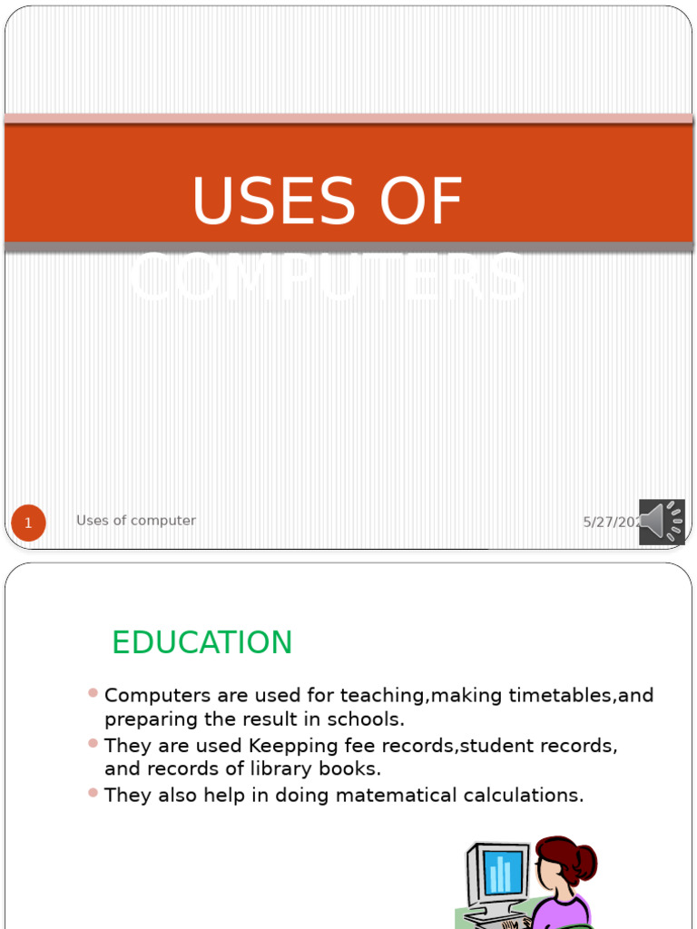 Key Uses of Computers in Various Sectors | PDF | Art | Computers