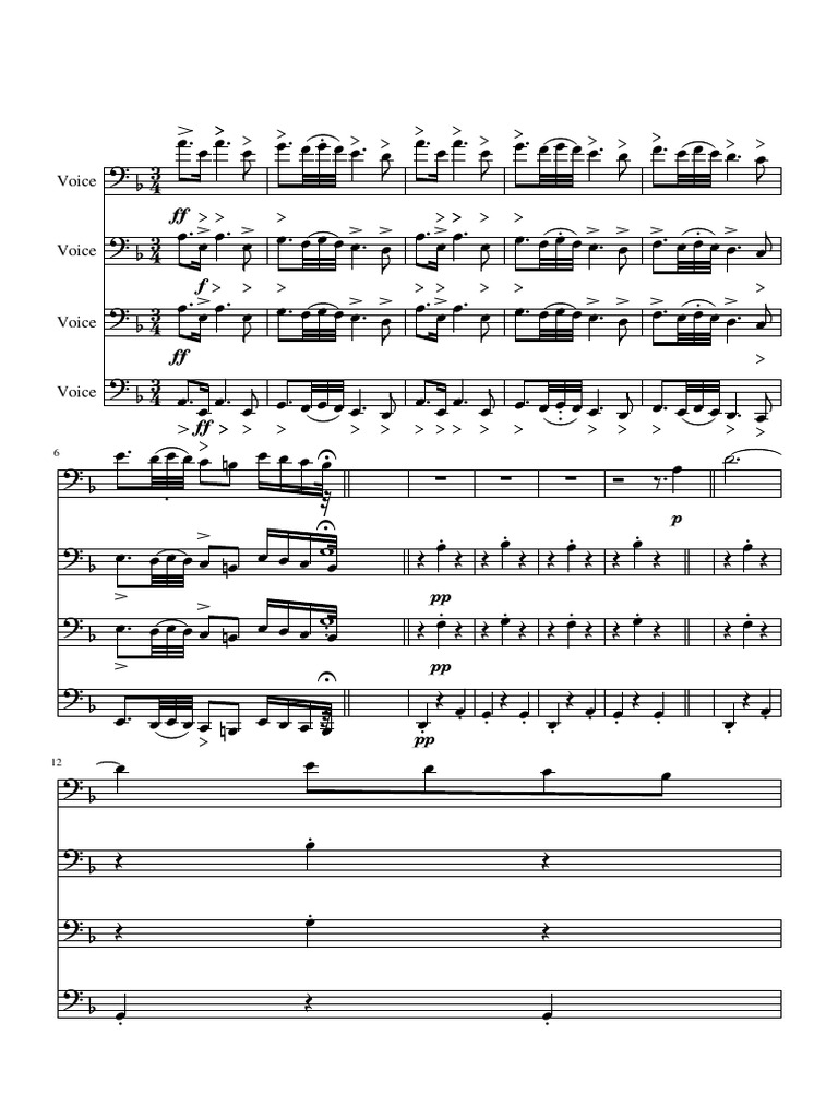 Trombon-Partitura y Partes | PDF