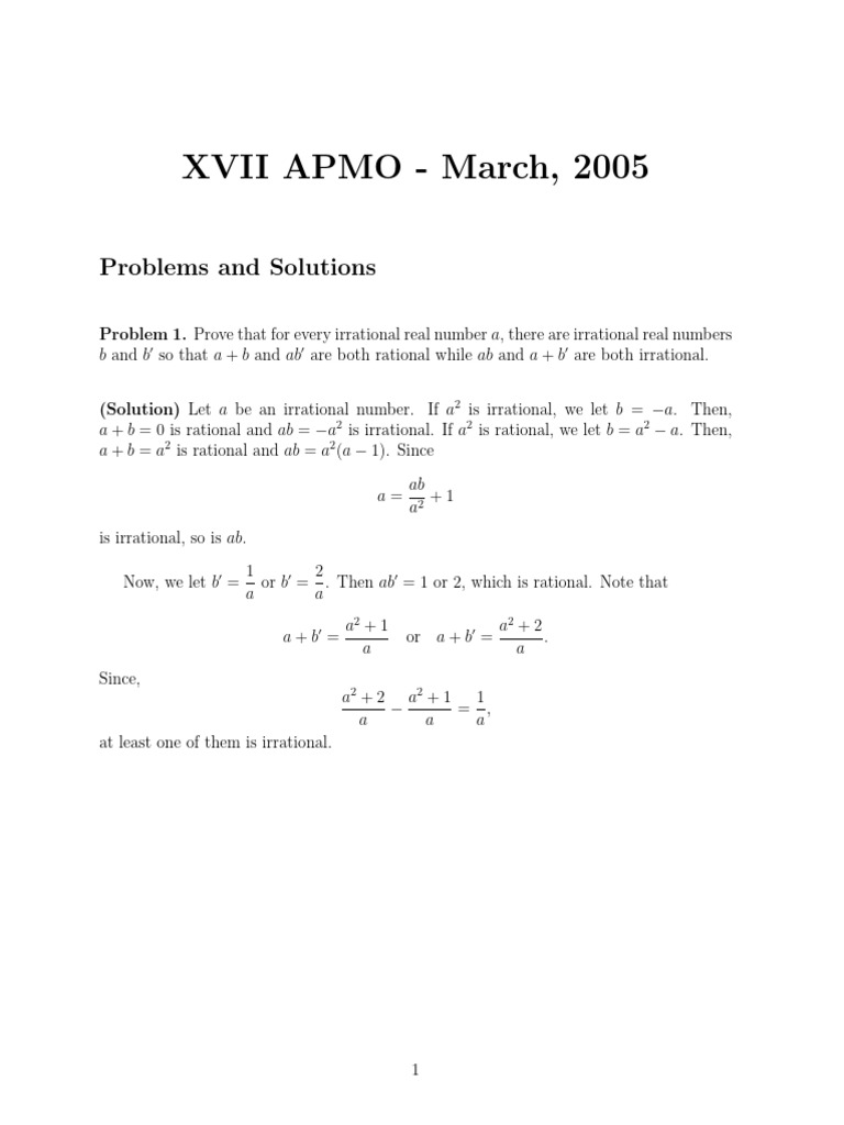 Apmo 2005-24 | PDF | Triangle | Euclidean Plane Geometry