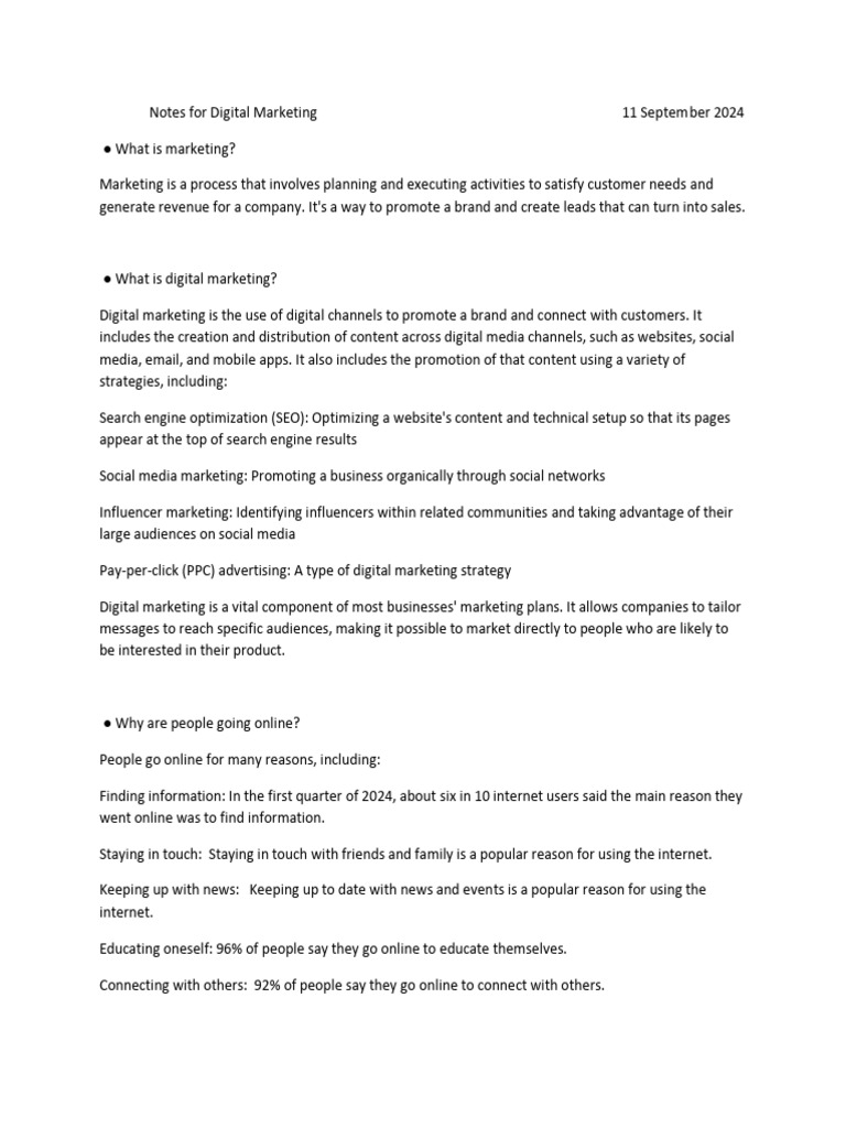 Digital Marketing Essentials 2024 | PDF | Digital Marketing | Marketing